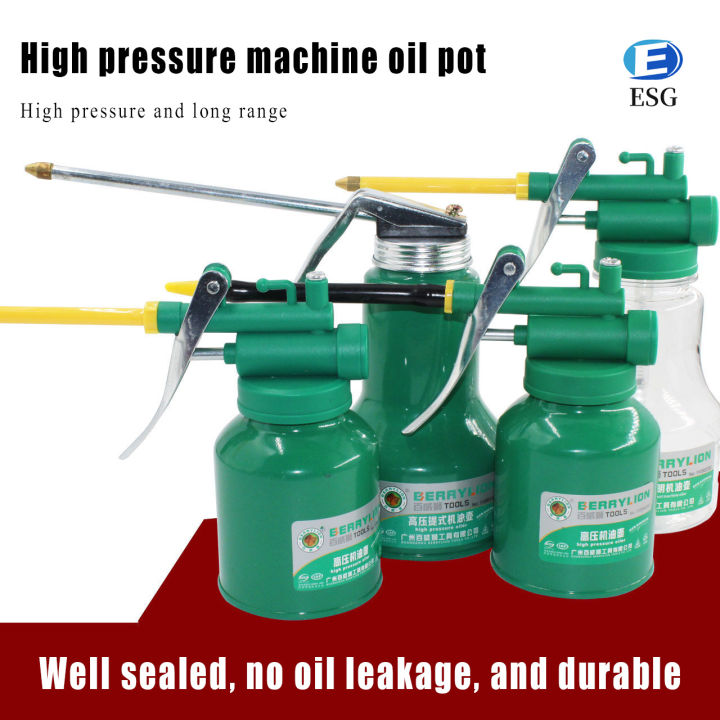 Oil Can Pump Oiler,Metal High Pressure Oiler Lubrication Oiling Can ...