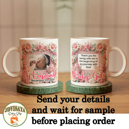 My Baptismal / Christening Design Mug with Motorcycle Design / Name Mug ...
