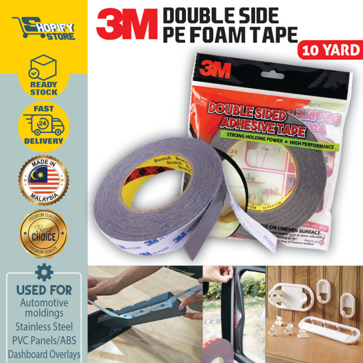 3M DOUBLE SIDED PE FOAM TAPE(10 YARD) | Lazada