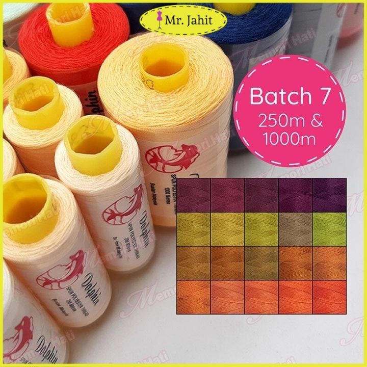 1pc 250m & 1000m Dolphin Sewing Threads / Benang Jahit Biasa / Batch 7 ...