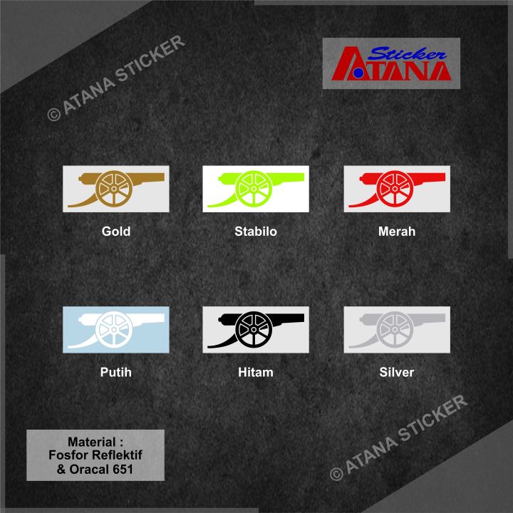 Stiker Cutting Meriam Arsenal Logo Emblem Bola The Gunners Gooners ...