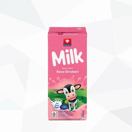 Diamond Susu UHT [200 ml] - Strawberry | Lazada Indonesia