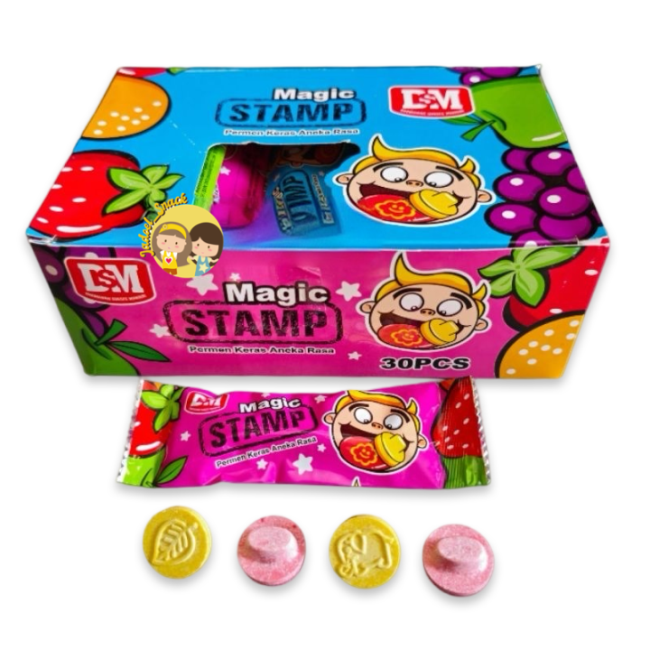 Permen Stamp Magic 30 Pcs Rasa Buah by Jadoel Snack | Lazada Indonesia