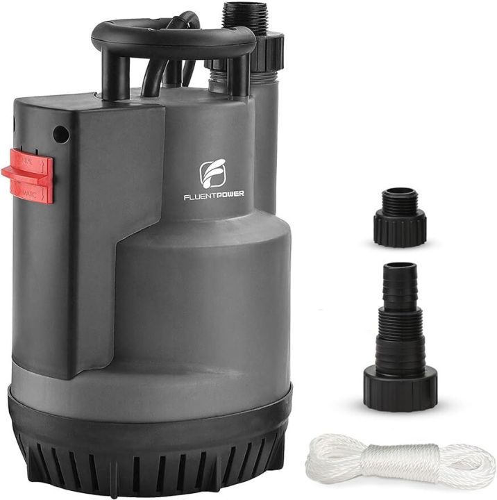 FLUENTPOWER 1/2HP Submersible Sump Pump 2500GPH Utility Water Pump Auto ...