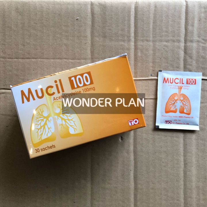 Wonder Plan T.O. Mucil 100 Acetylcysteine 100mg - 1 Sachet | 30 Sachets ...