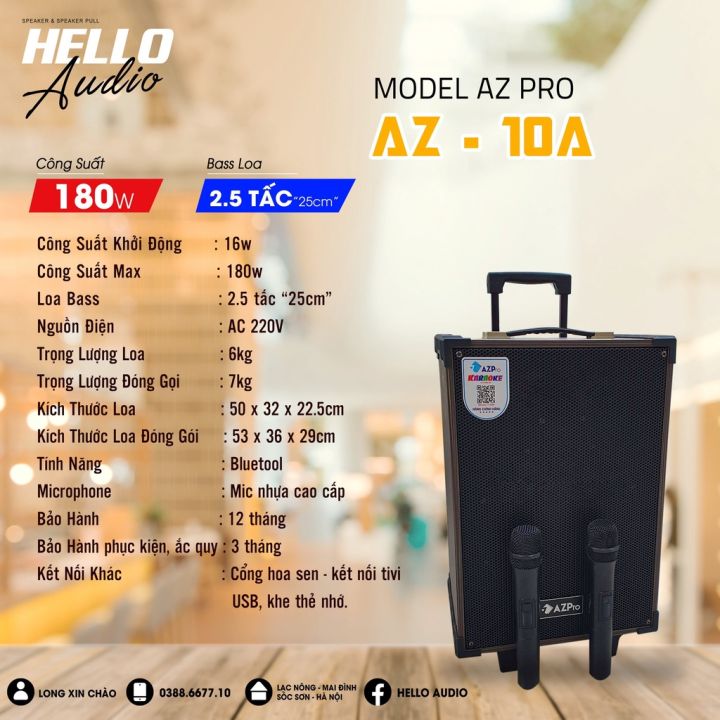 Loa kéo Az pro model Az - 10a 2.5 tấc ( bass 25 cm ) | Lazada.vn