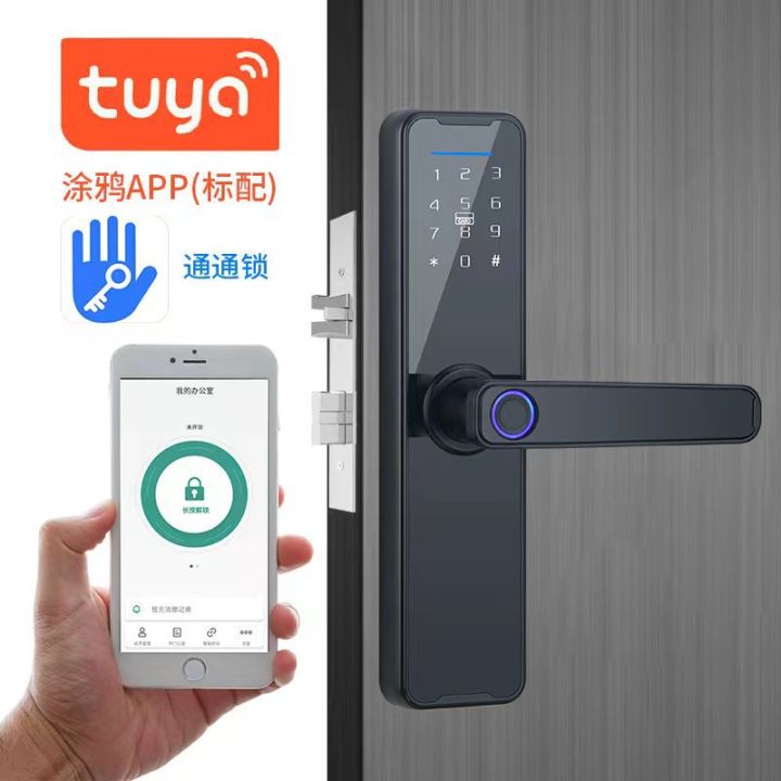 Lockifi Smart Lock Lever Handle H1 Black - TTLock app, fingerprint ...