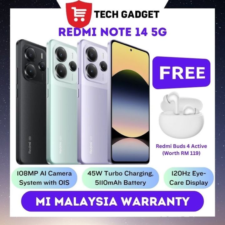 Redmi Note 14 5G 8GB+256GB | 108MP AI Camera with OIS | 45W Turbo ...