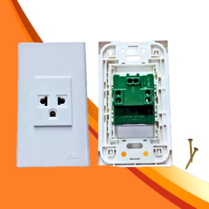 FSL High Quality Wide Universal Aircon Outlet Set with Plate and Screw ...