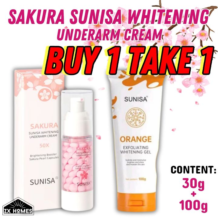 MOCHI [BUY 1 TAKE 1] SUNISA Sakura Whitening Underarm Cream 30g X ...
