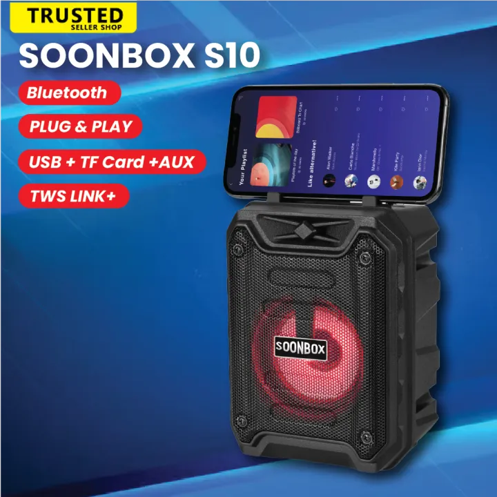 SOONBOX S10 Wireless Bluetooth 3 Inch Portable Speaker with Mic ...