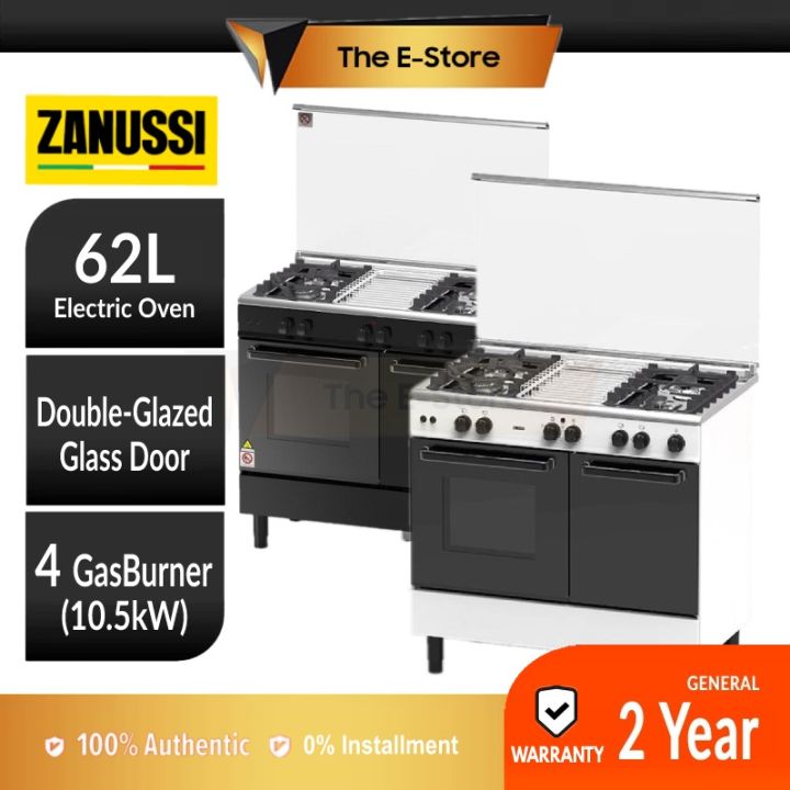Zanussi 4 Gas Burners with 62L Electric Oven Freestanding Cooker ...