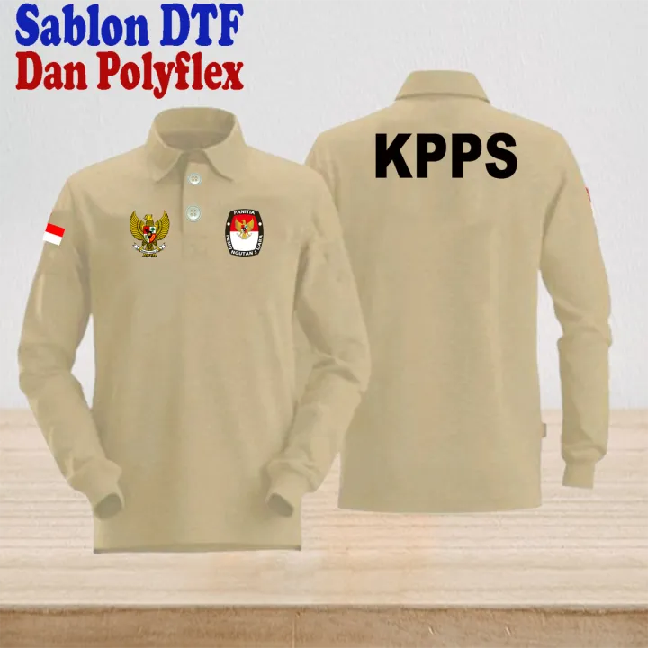 Terbaru Baju Kaos Polo Shirt Berkerah KPPS Lengan Panjang Pria Dan ...