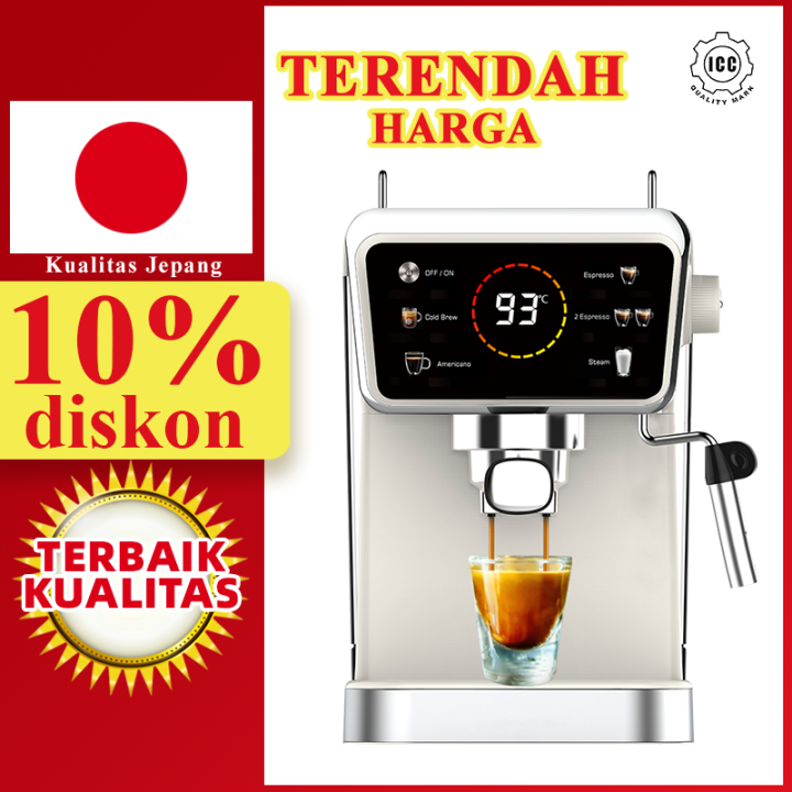 LAHOME Minuman Panas / Dingin Mesin Kopi Espreso Otomatis Mesin Kopi Seduh Dingin Panel Sentuh ...