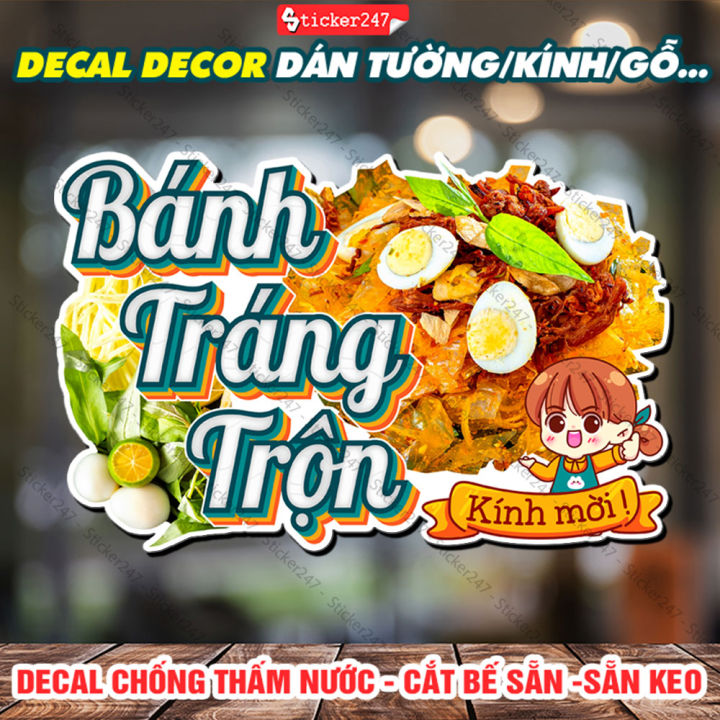 Decal Bánh Tráng Trộn trang trí quán – Sticker Bánh Tráng Trộn , Decal ...