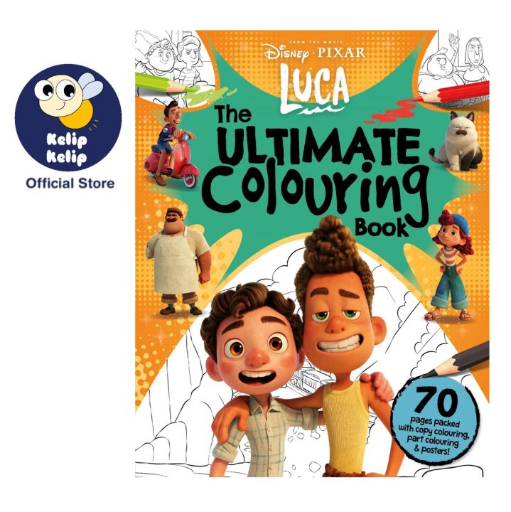 Luca Disney Pixar Ultimate Colouring Activity Book With 72 Pages Kids ...