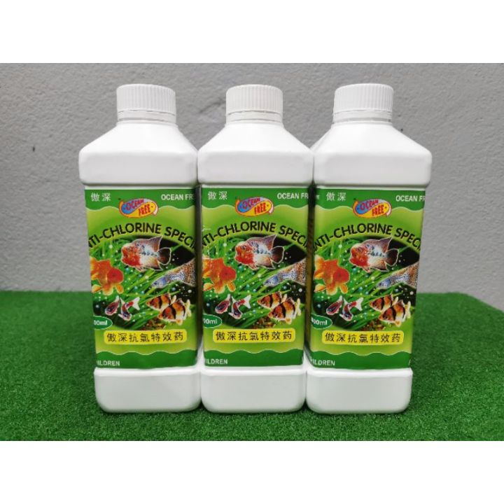 Ocean Free Anti Chlorine 1L. Water Conditioner. Ubat Anti Chlorine ...