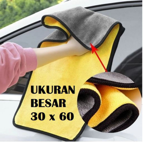 Kain LAP MICROFIBER DETAILING BESAR JUMBO 30 x 60 halus anti baret ...