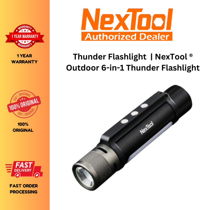 NexTool Outdoor 6-in-1 Thunder Flashlight 1000 Lumens | Lazada