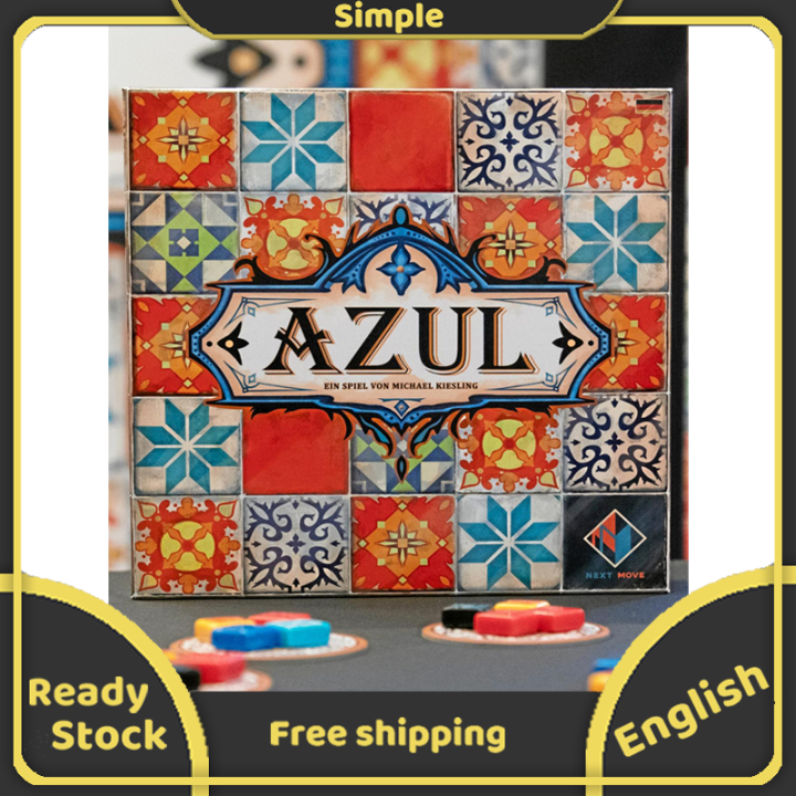 Azul Card Board Game Plastic Chips and Cloth Bag Strategy Family Kids ...