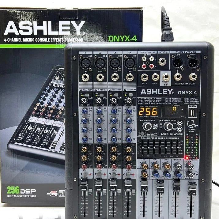 MIXER ASHLEY ONYX4/ONYX 4 (4 CHANNEL)USB-BLUETOOTH-RECORD | Lazada ...