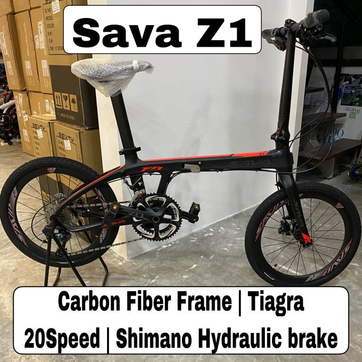 Free Delivery Sava Z1 Carbon Fiber Folding bike | Shimano Tiagra 20 ...