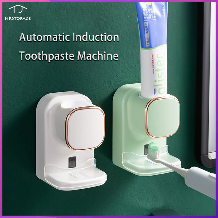HKStorage Automatic induction toothpaste squeezing bathroom perforated wall hanging lazy person ...