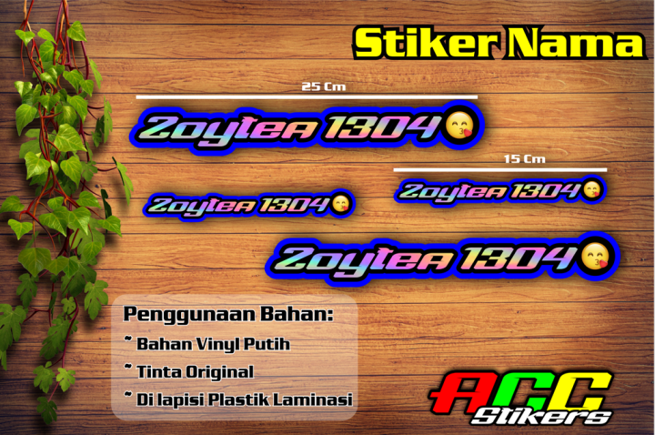 Stiker nama Kekinian Ukuran 25 cm | Lazada Indonesia