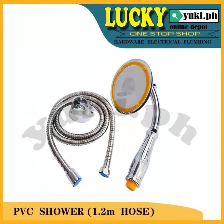 PVC Round high-pressure water saving shower head 6 with hose（1.2m ...