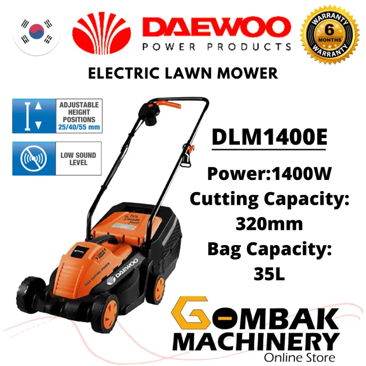 DAEWOO DLM1400E 1400W 320MM Electric Lawn Mower -Brand KOREA -6 Months ...