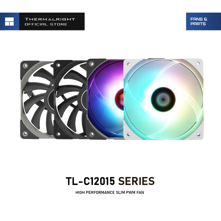 Thermalright TL-C12015 Series High Performance Slim PWN Fan, Case Fan [Grey/Black/TL-C12015-S ...