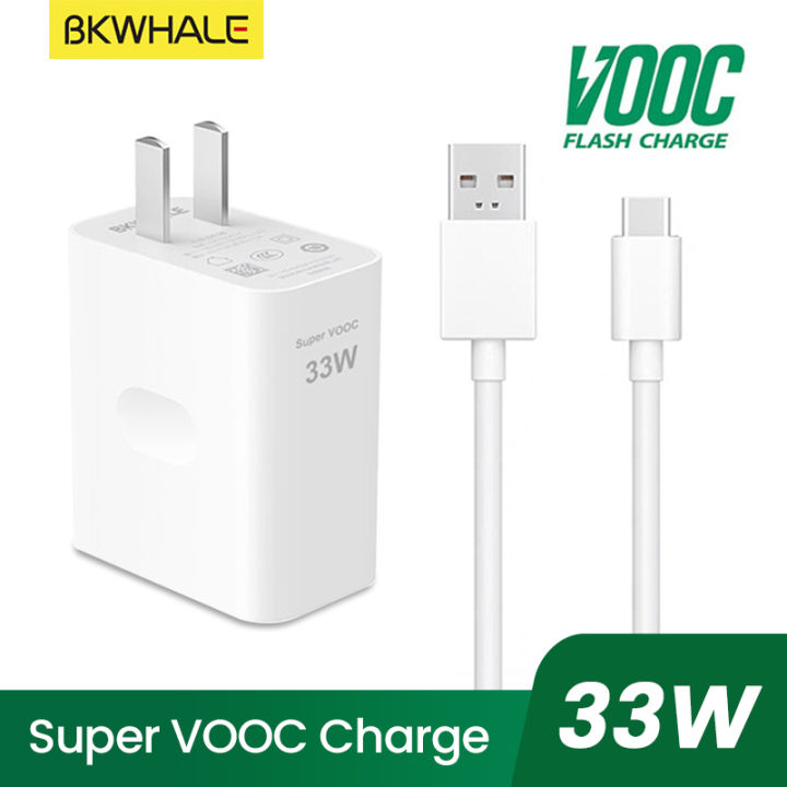 BKWHALE 33W Fast Charger Super VOOC Type-C Fast charging cable Charger ...