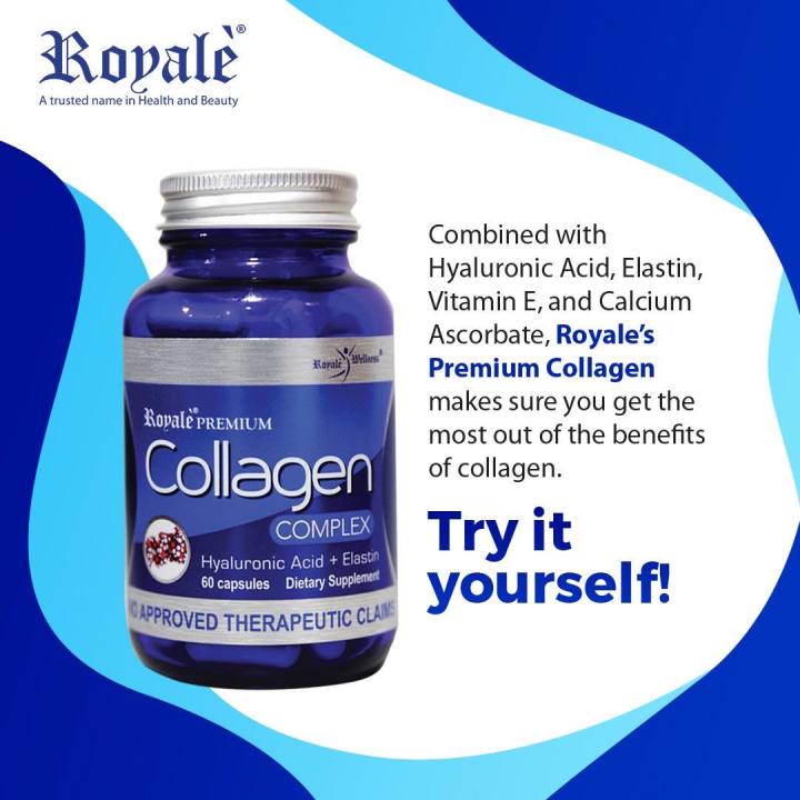 Royale Premium Collagen Complex (Hyaluronic and Elastin) Capsules ...