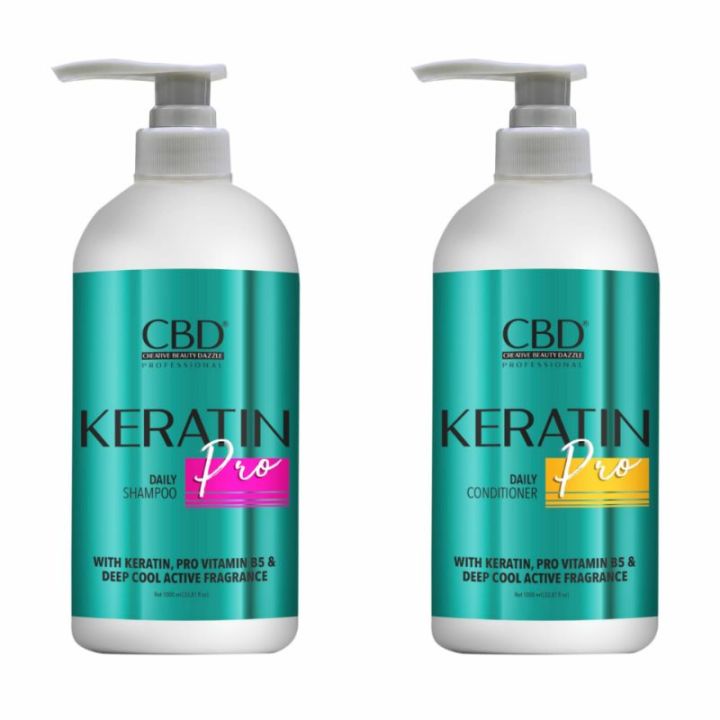 CBD New Paket Keratin Pro Daily Shampoo dan Conditioner 1000ml | Lazada Indonesia