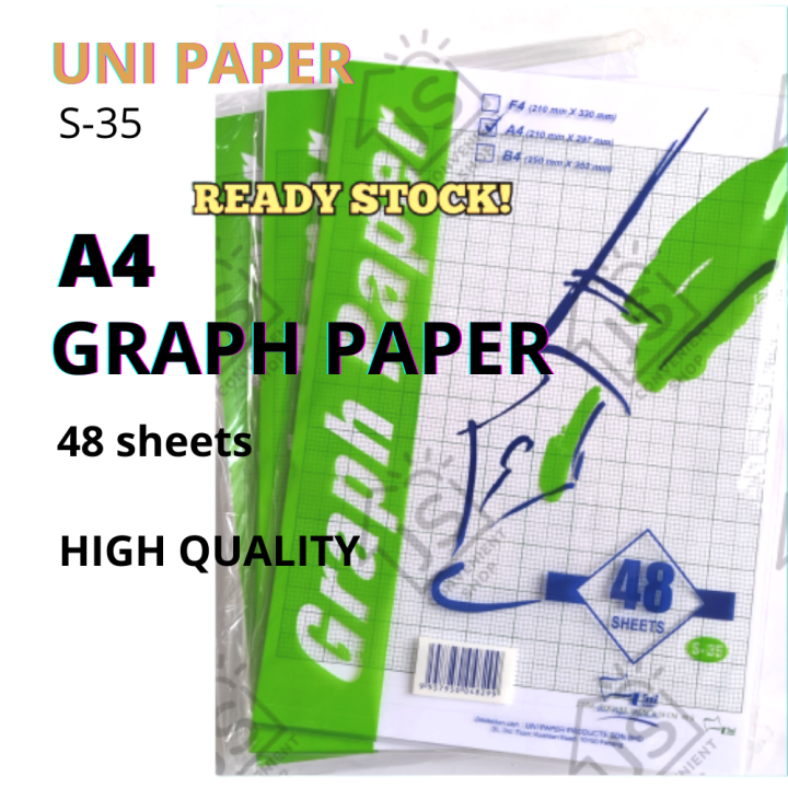 [Ready Stock]UNI PAPER High Quality A4 GRAPH PAPER 70GM S-35 Essential ...