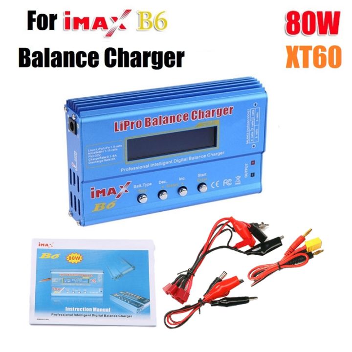 Balance Charger Battery Smart Charger for B6 80W Lipo Battery Charger ...