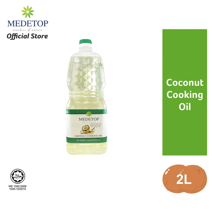 (2L x 1B)Medetop Coconut Cooking Oil 2L [Exp: 10/25], Healthy Oil | Lazada
