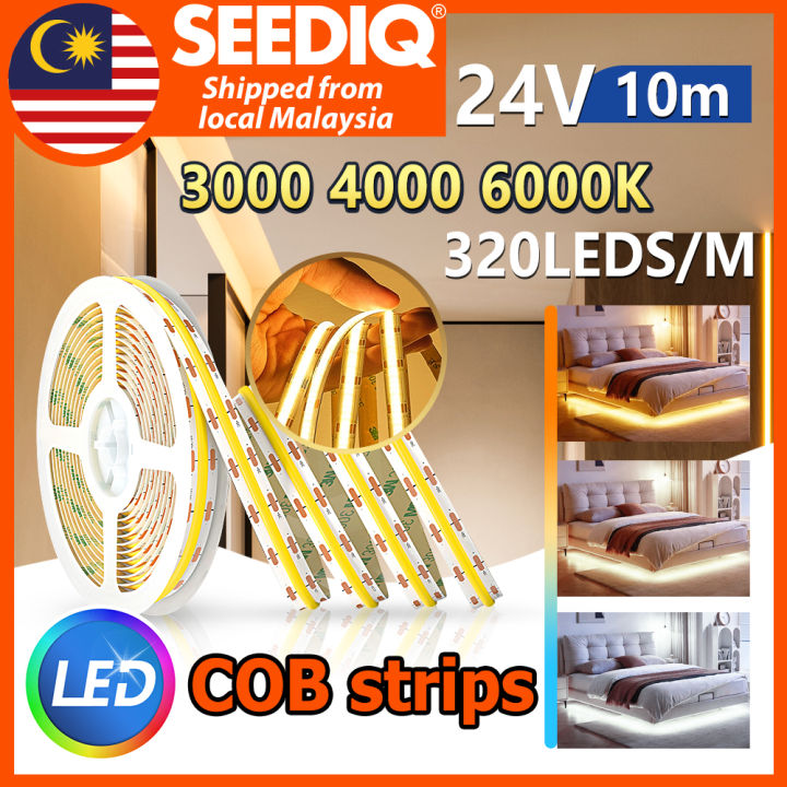 SEEDIQ LED COB Strip DC24V Indoor Decoration Light Strip 10M COB Strip ...