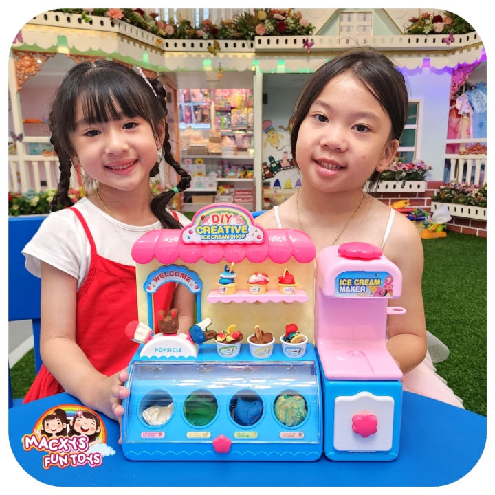 DIY Ice Cream Shop with 6 Clay doe included (Macxyfuntoys) | Lazada PH