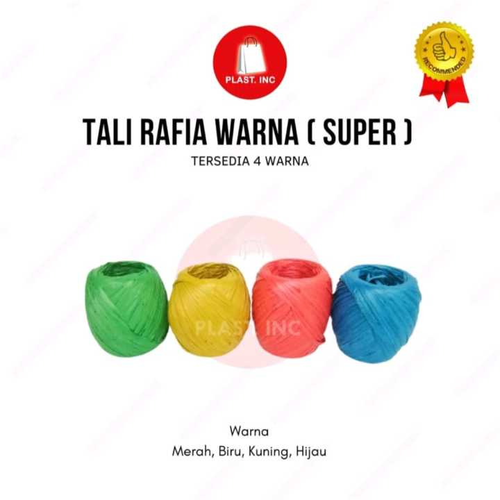 TALI RAFIA / TALI PACKING / TALI RAPIA/ TALI GULUNGAN WARNA WARNI 1kg ...