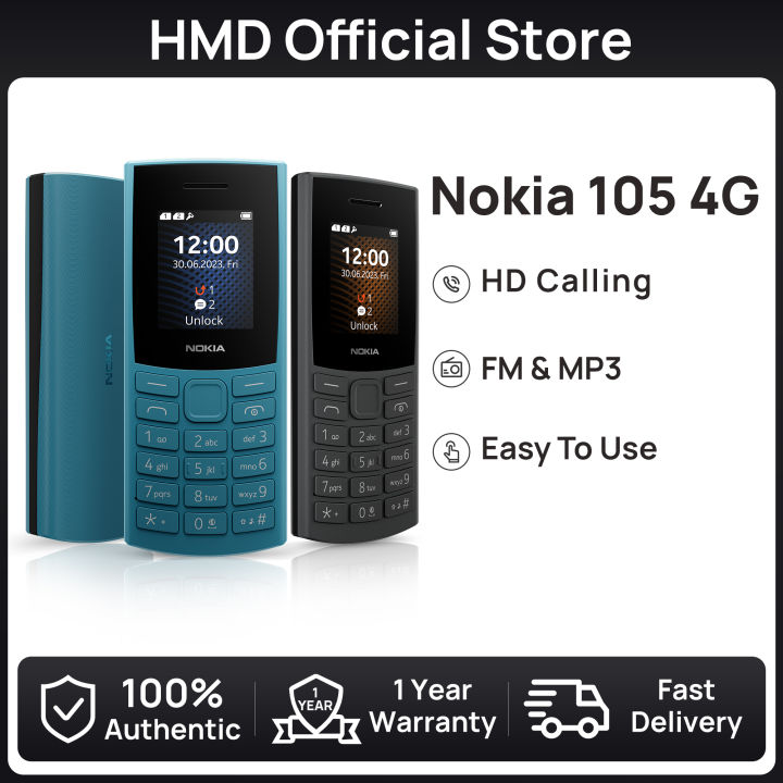 【Official Store】Nokia 105 4G Brand New Keypad Basic Feature Phone FM ...