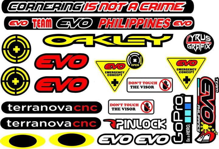 HELMET STICKER EVO/SEC/HJC | Lazada PH