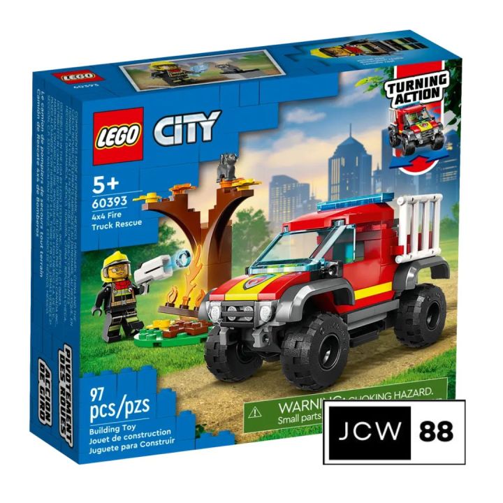 Lego 60393 City 4x4 Fire Truck Rescue mainan anak truk pemadam ...