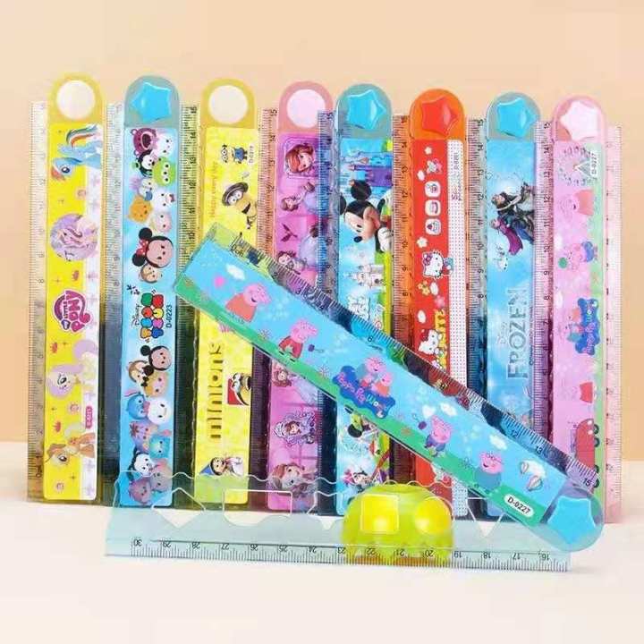 [ Ready Stock ] 1Pcs (30cm) Cute Cartoon Ruler Folding Stationery ...