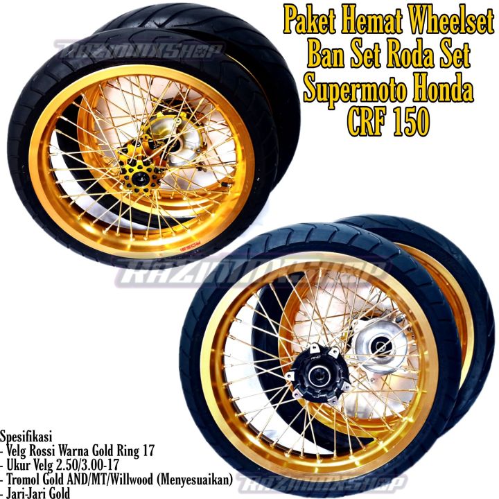 Ban Set Supermoto CRF 150 Ring 17 Warna Gold | Lazada Indonesia