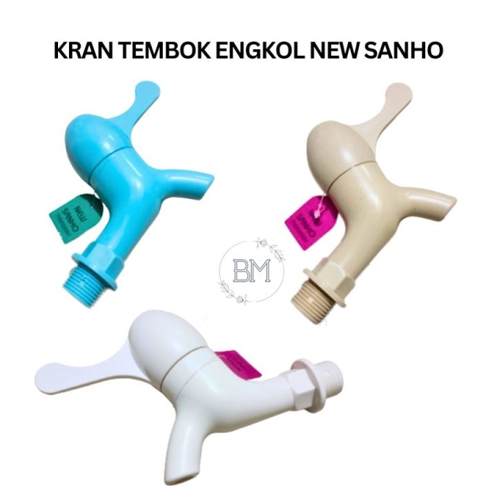 BMS - KRAN AIR PVC TEBAL/KRAN NEW SANHO TEMBOK ENGKOL | Lazada Indonesia