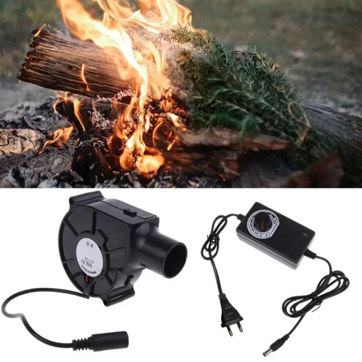 EU Plug BBQ Fan Air Blower High Velocity Air Mover Quiet DC Powered Fan ...