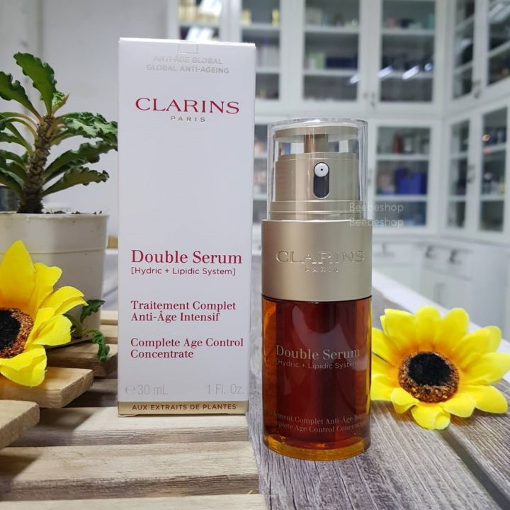 Clarins Double Serum Complete Age Control Concentrate ดับเบิ้ลเซรั่มอันดับ 1 ขนาด 50ml 75ml 30ml ...