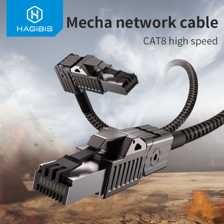Hagibis Cat8 Ethernet Cable Super Speed RJ45 Network Cable 40Gbps Patch Cord CAT 8 S/FTP Cat 8 ...