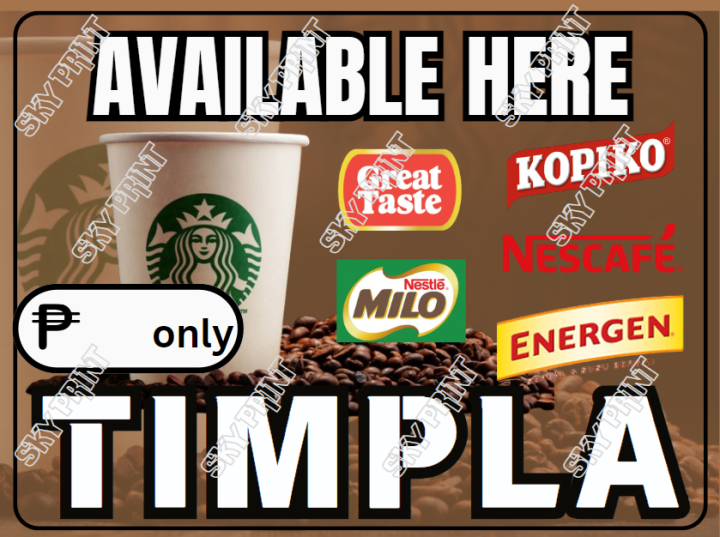 Kape Timpla Coffee Sari Sari Store Sign - Laminated Signage | Lazada PH